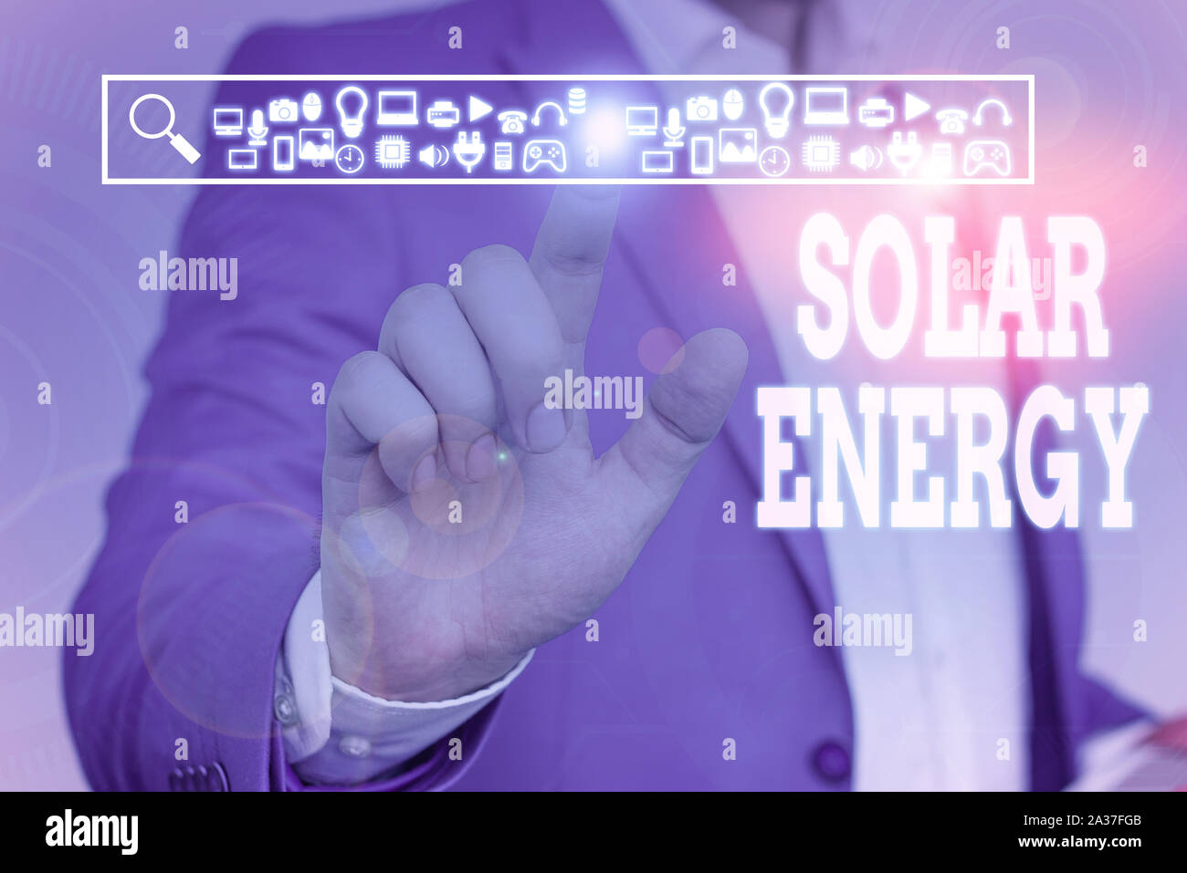 Handwriting text Solar Energy. Conceptual photo radiation from the Sun ...