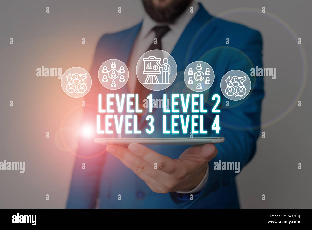 Handwriting text writing Level 1, 2, 3 and 4. Conceptual photo Steps ...