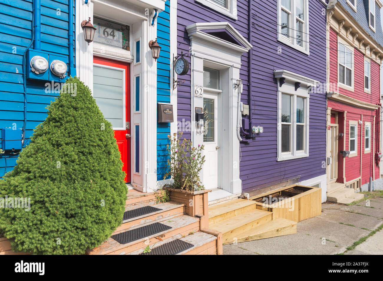 Traditional house in St John's downtown, Newfoundland, Canada Stock ...
