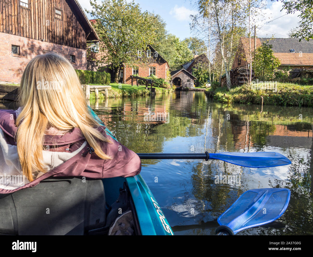 Kayaking in the Spree Forest Stock Photo - Alamy