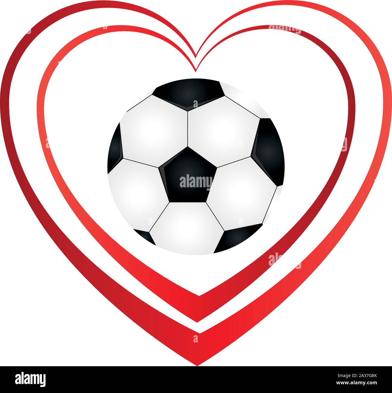 Heart soccer illustration hi-res stock photography and images - Alamy