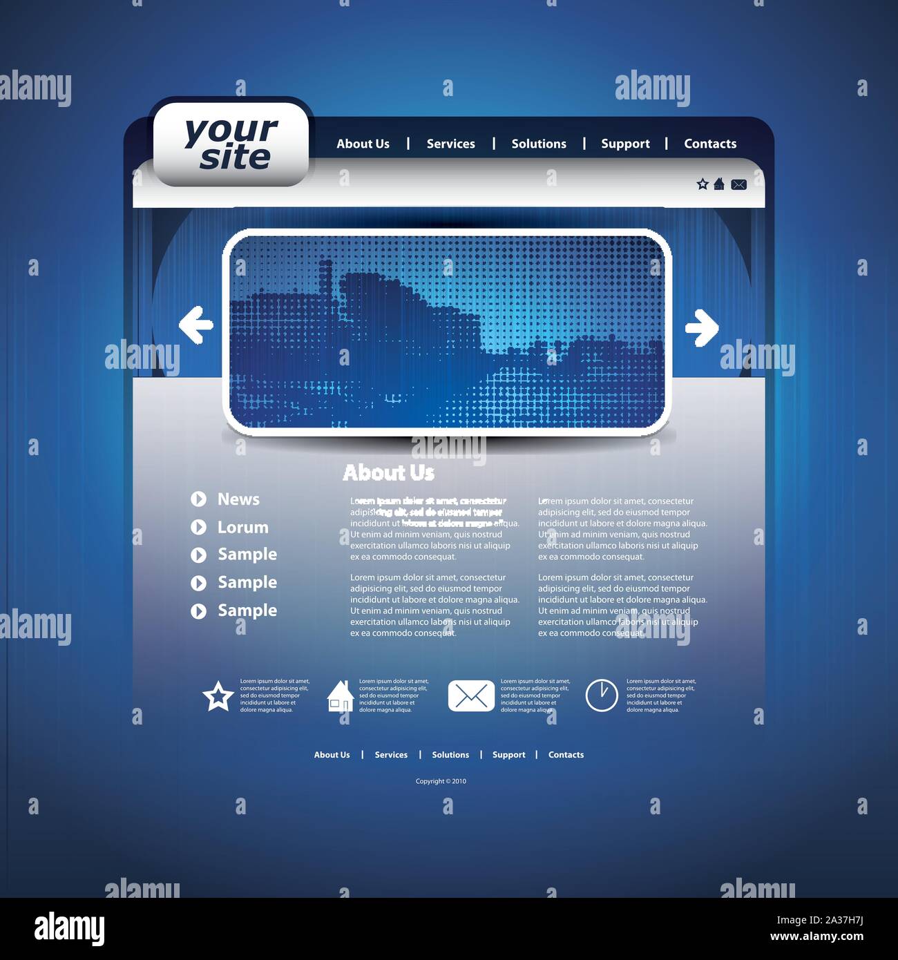 Website Template Vector Stock Vector Image & Art - Alamy