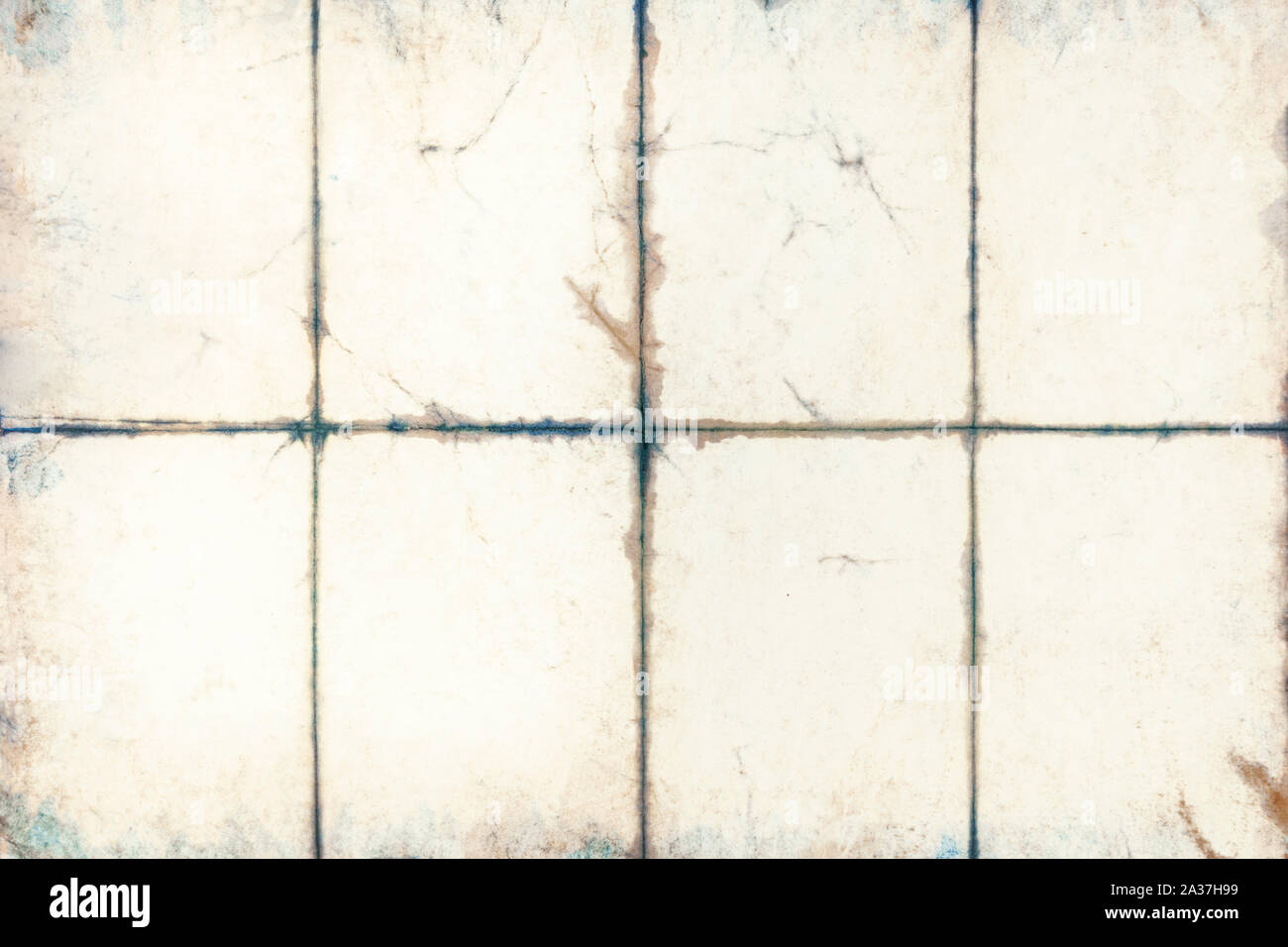 Sheet of old paper folded in eight, texture background Stock Photo - Alamy