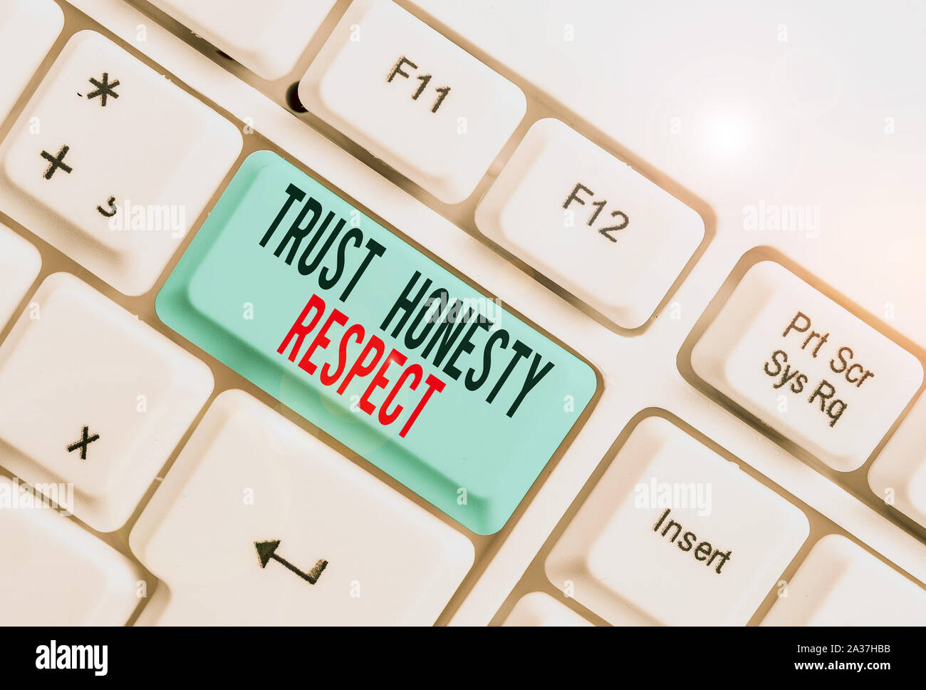 Handwriting text writing Trust Honesty Respect. Conceptual photo ...