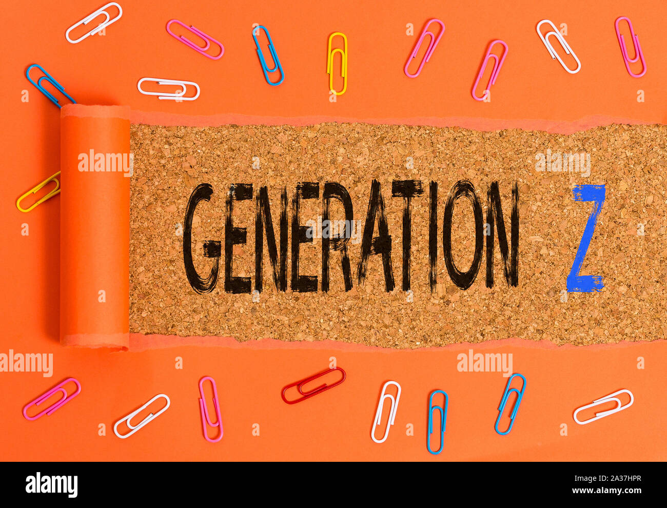 Writing note showing Generation Z. Business concept for name for the ...