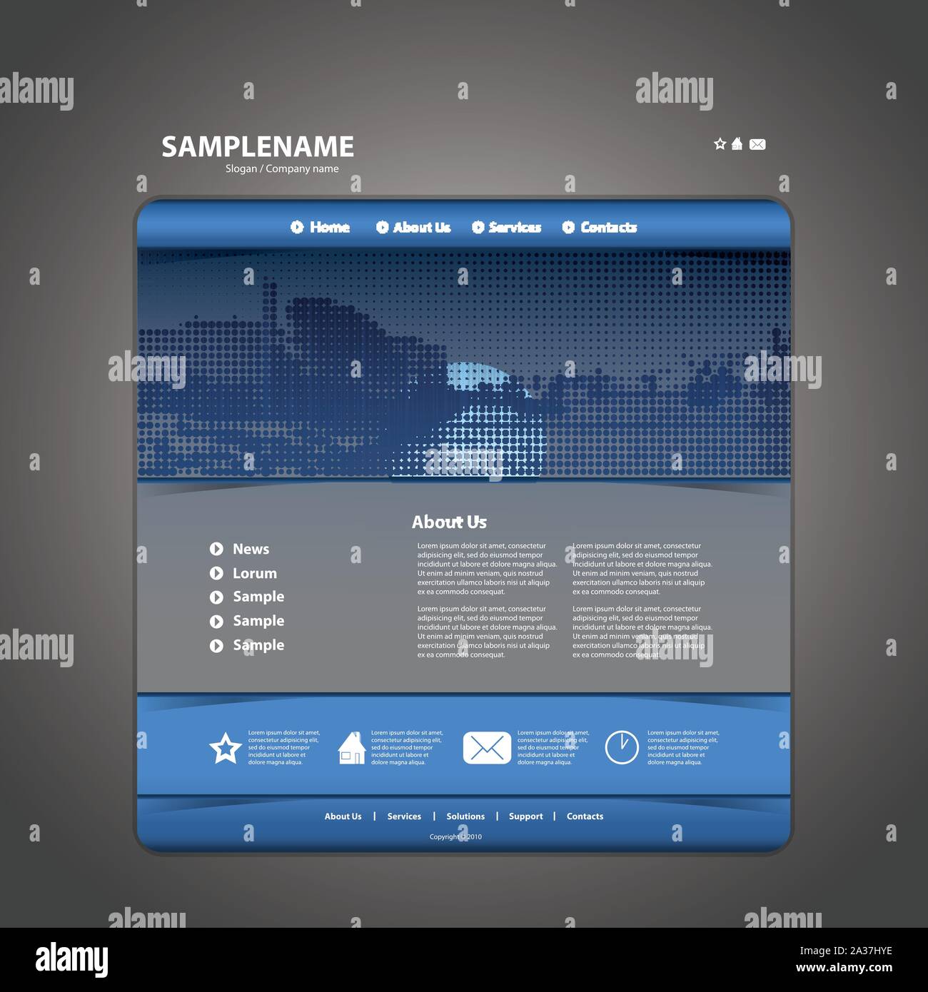 Website Template Vector Stock Vector Image & Art - Alamy