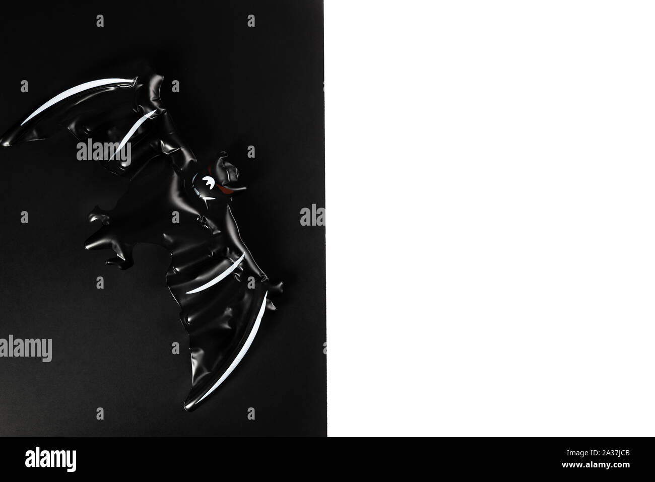 Inflatable black bat as Halloween party decoration concept, black and ...