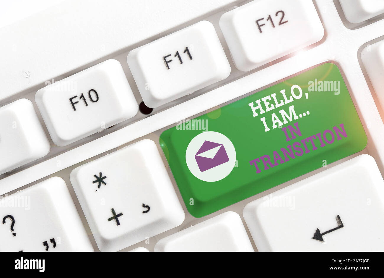 Word writing text Hello I Am In Transition. Business photo showcasing ...