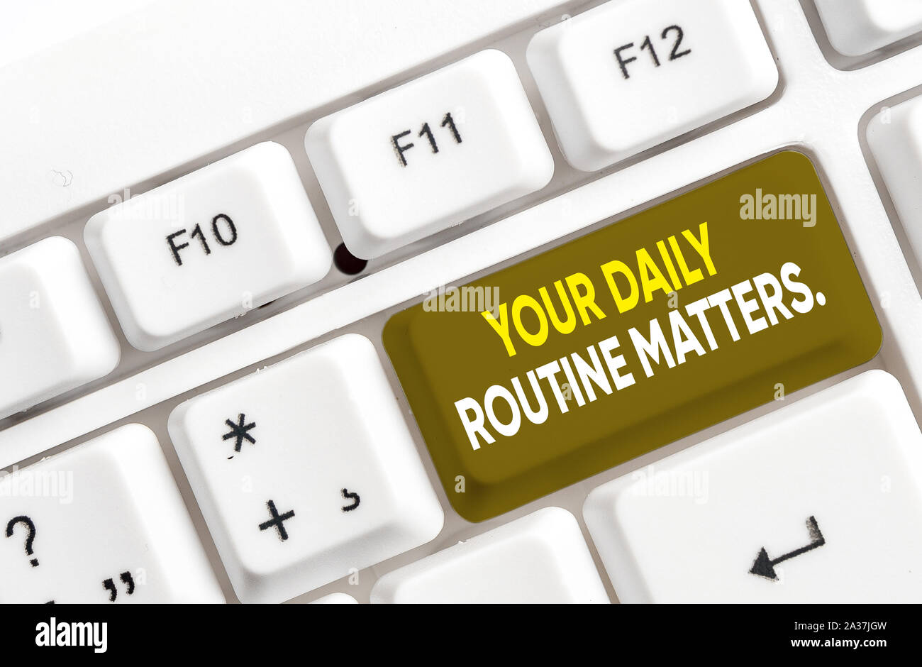 Writing note showing Your Daily Routine Matters. Business concept for ...