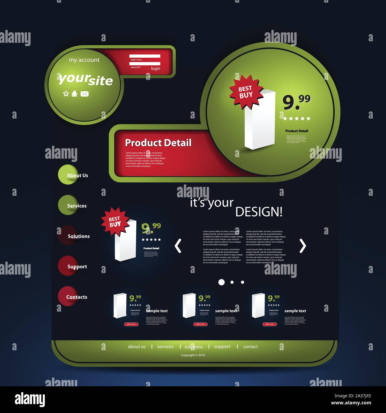 Website Design Template for Product Selling in Freely Scalable and ...