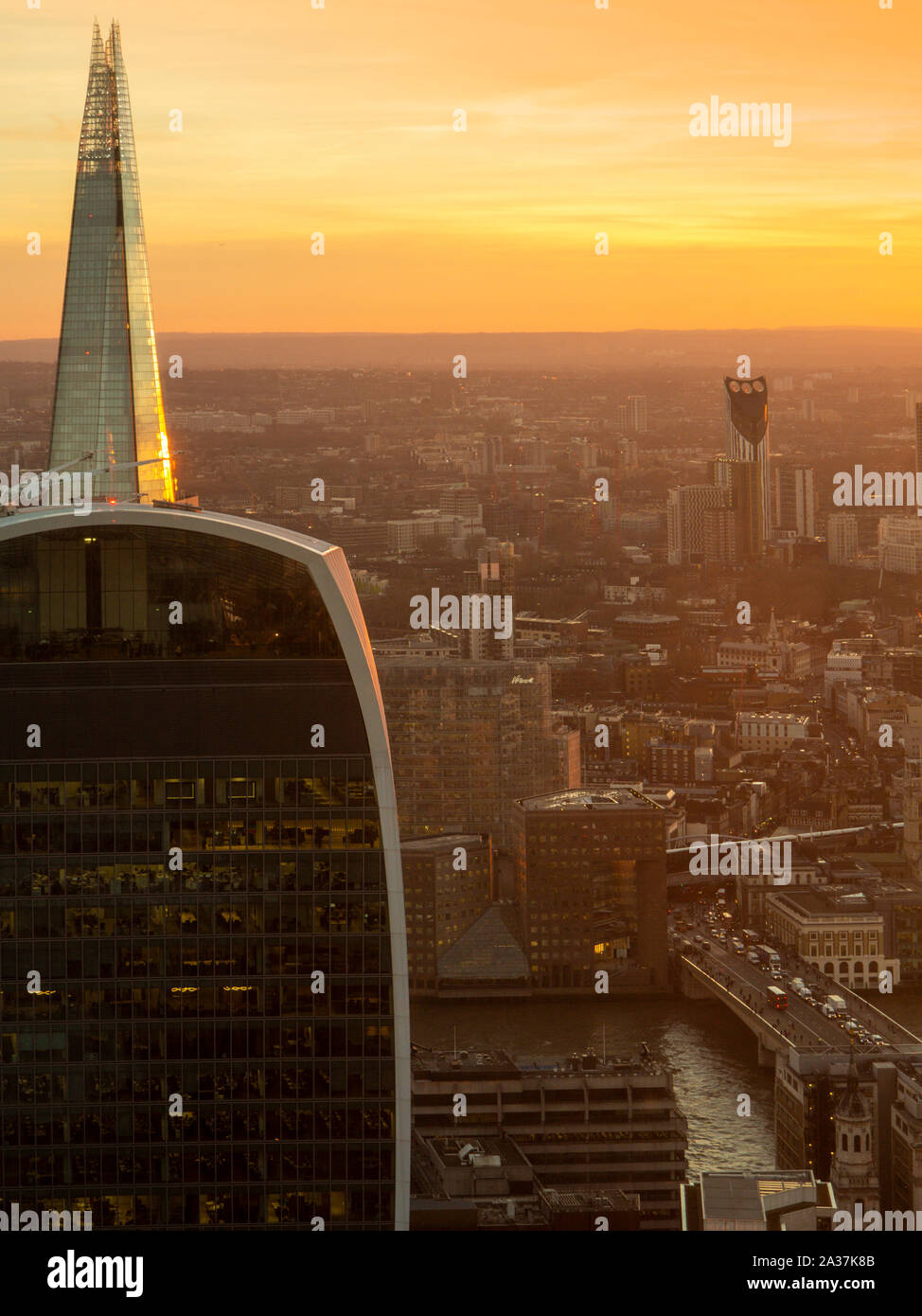 London city aerial walkie sunset hi-res stock photography and images ...