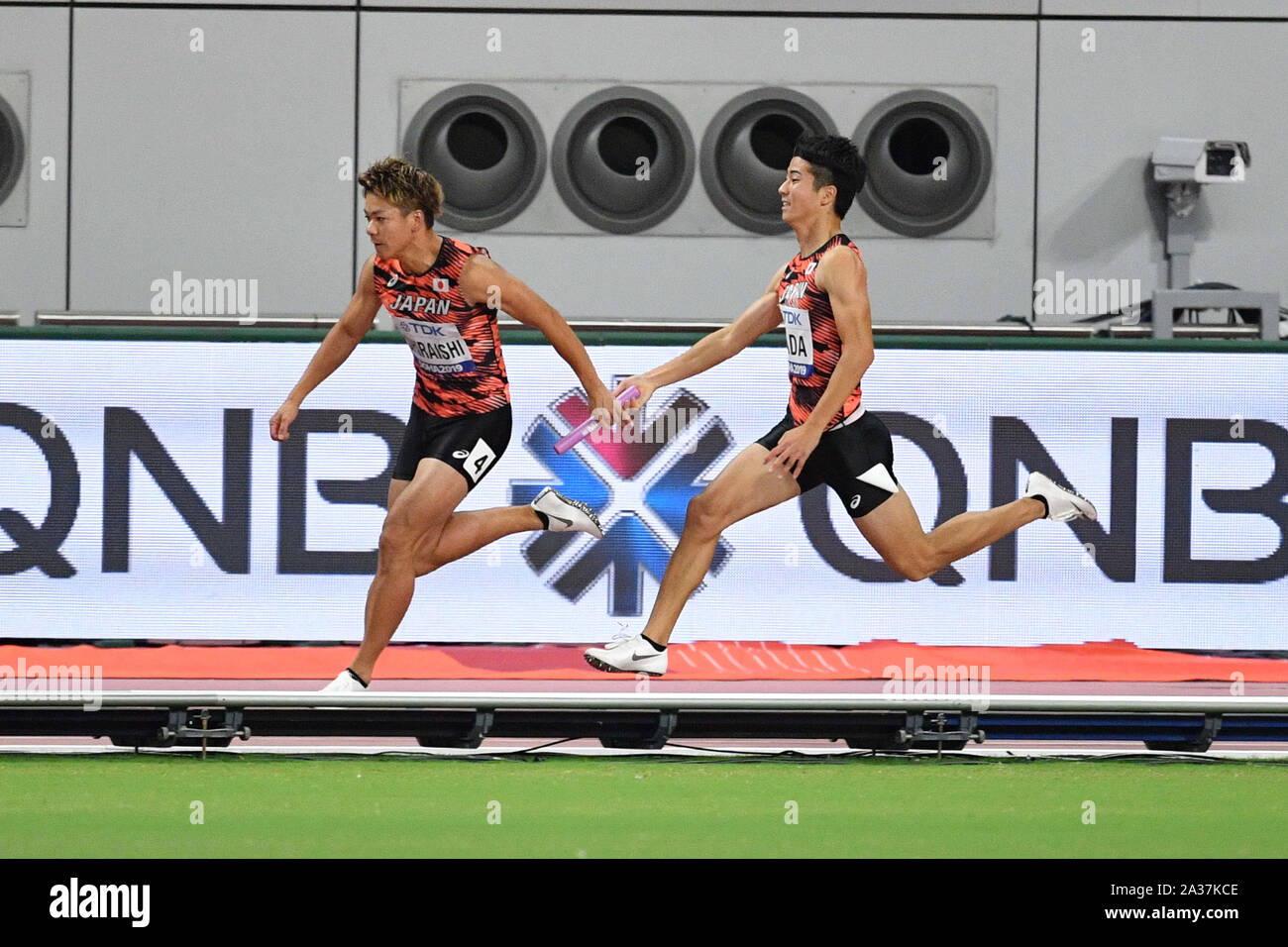 (L-R) Kirara Shiraishi , Shuhei Tada (JPN), OCTOBER 5, 2019 - Athletics ...