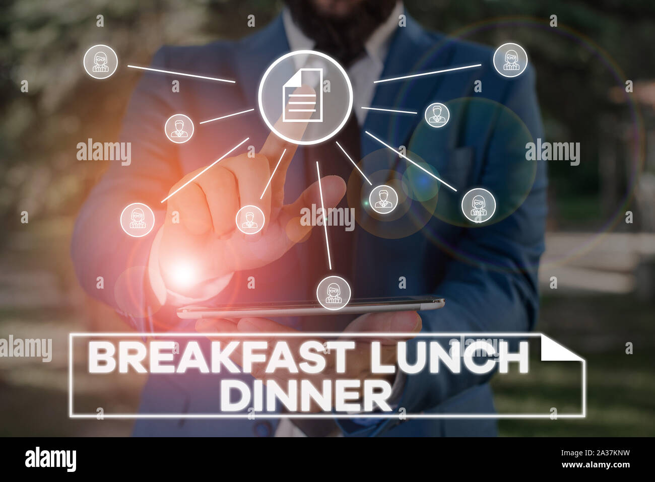 Handwriting text writing Breakfast Lunch Dinner. Conceptual photo ...