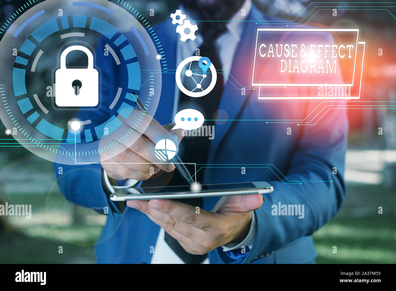 Text sign showing Cause And Effect Diagram. Business photo showcasing ...