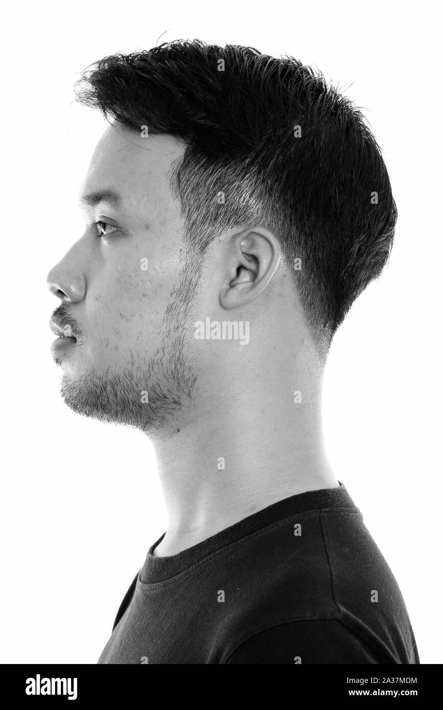 Man, head to one side, profile hi-res stock photography and images - Alamy