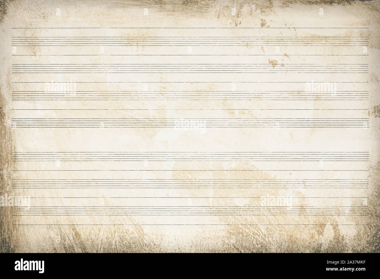 Sheet music, old paper striped and aged, texture background Stock Photo ...