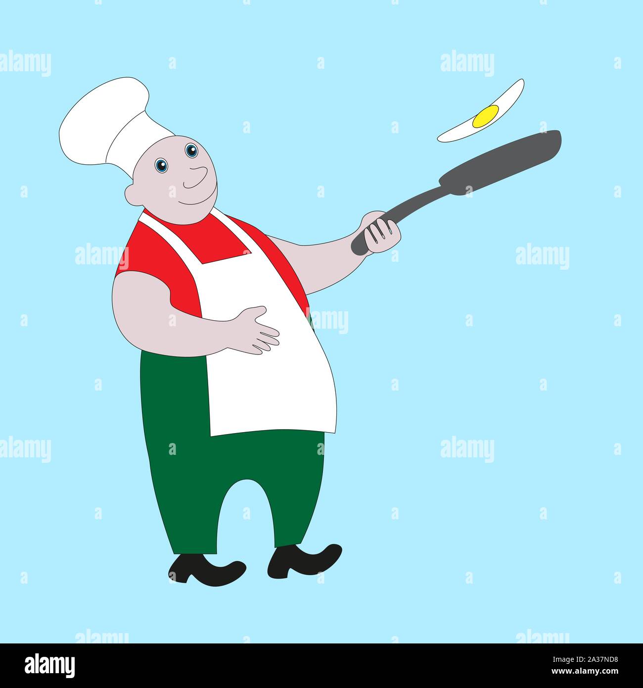 Eggs cooking in hot Stock Vector Images - Alamy