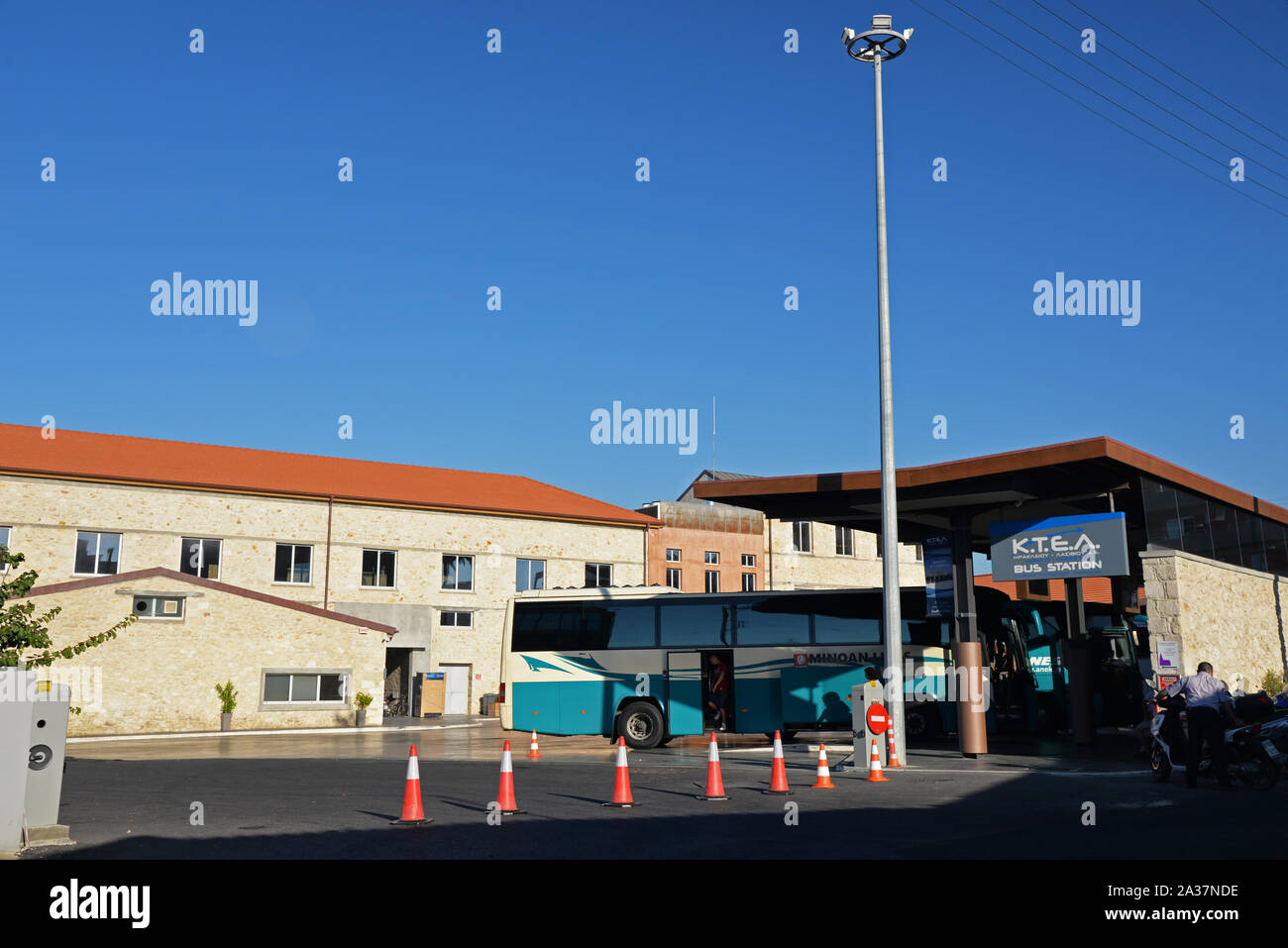 New building of the Central bus station, situated in Heraklion, Crete ...