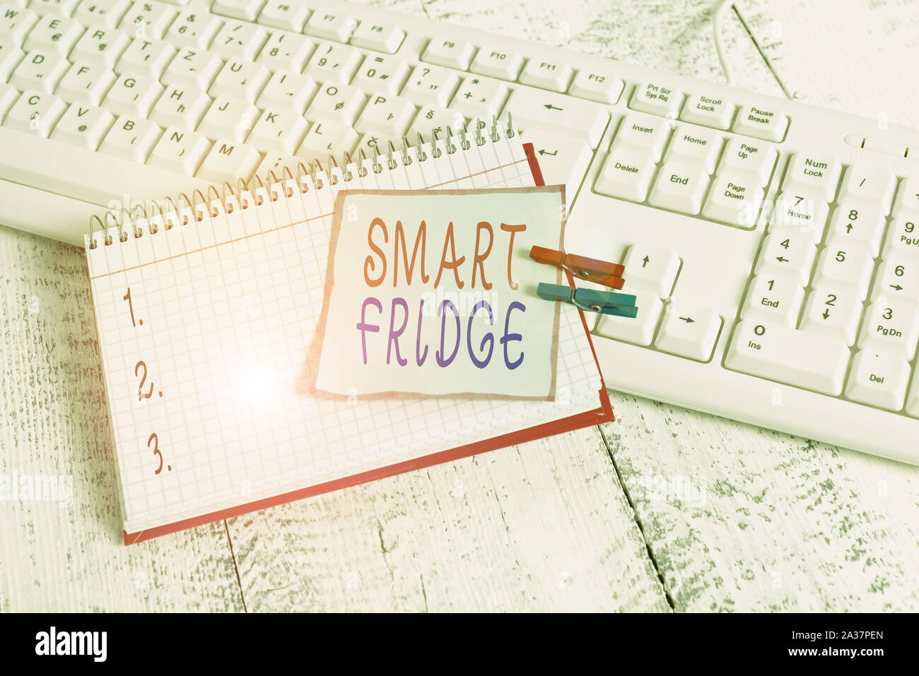 Conceptual hand writing showing Smart Fridge. Concept meaning ...