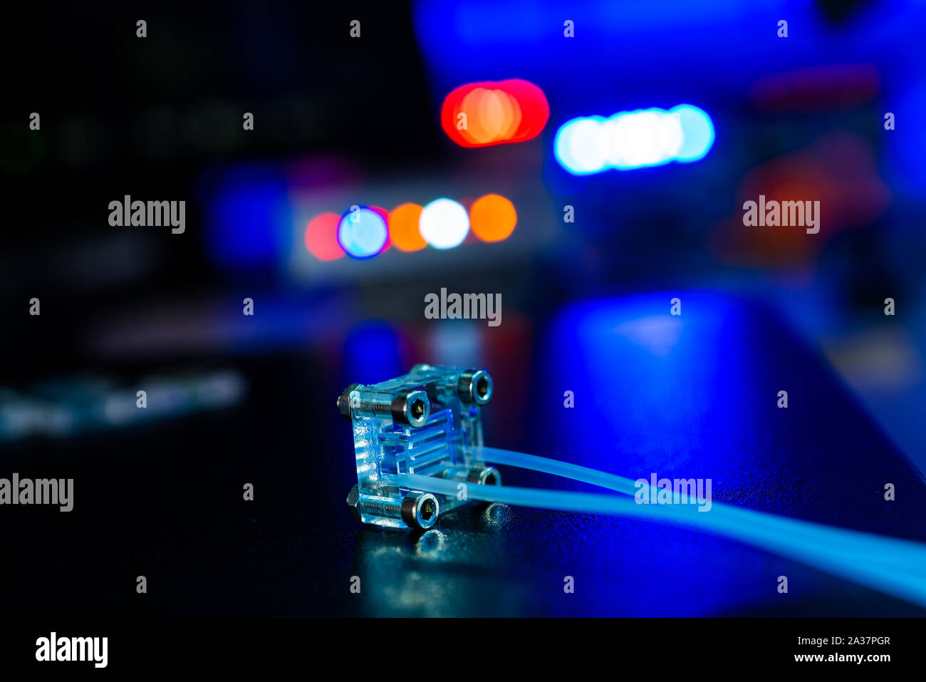 microfluidic device Instrument that uses micro amounts of fluid on a ...