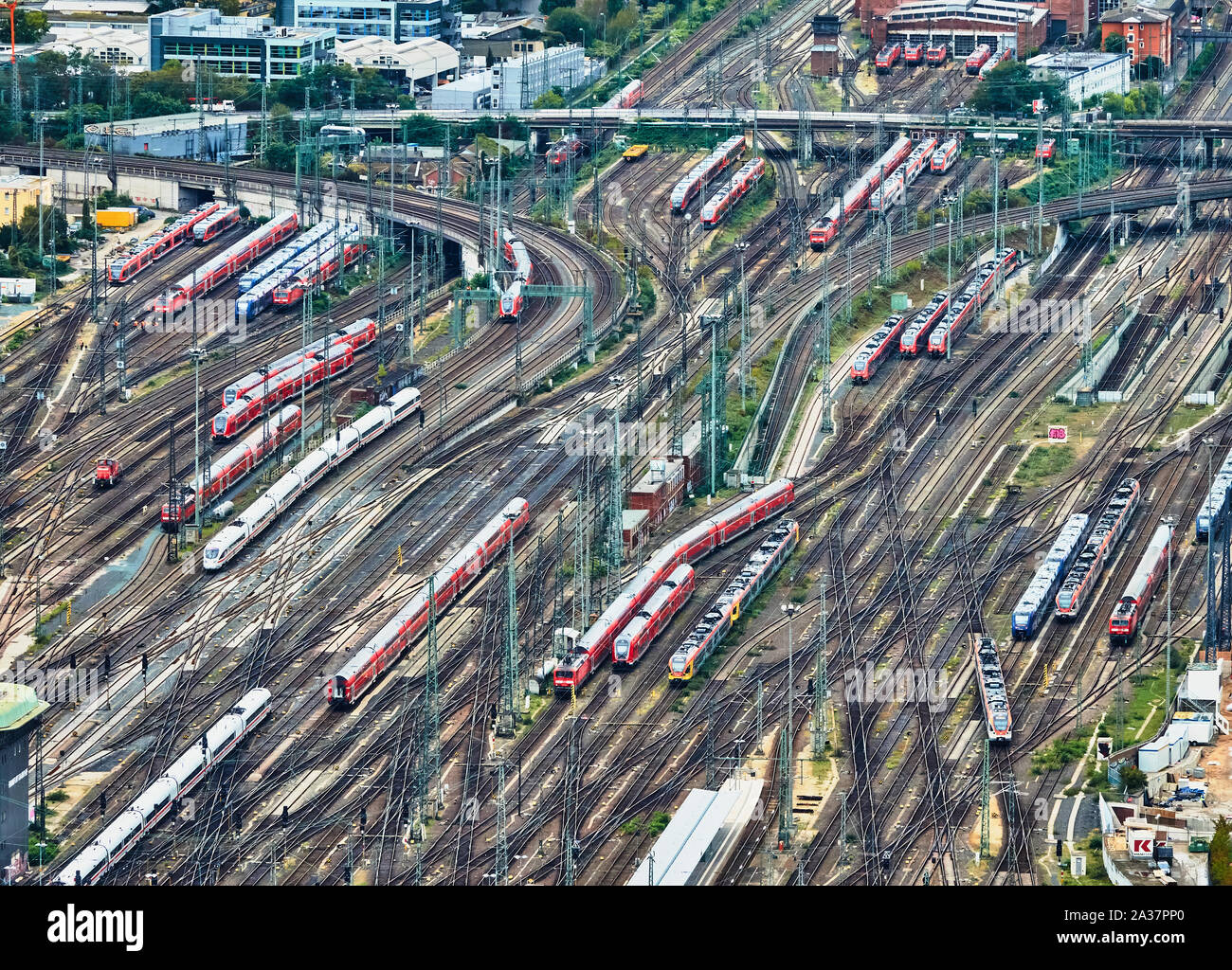 Aerial view main station tracks hi-res stock photography and images - Alamy