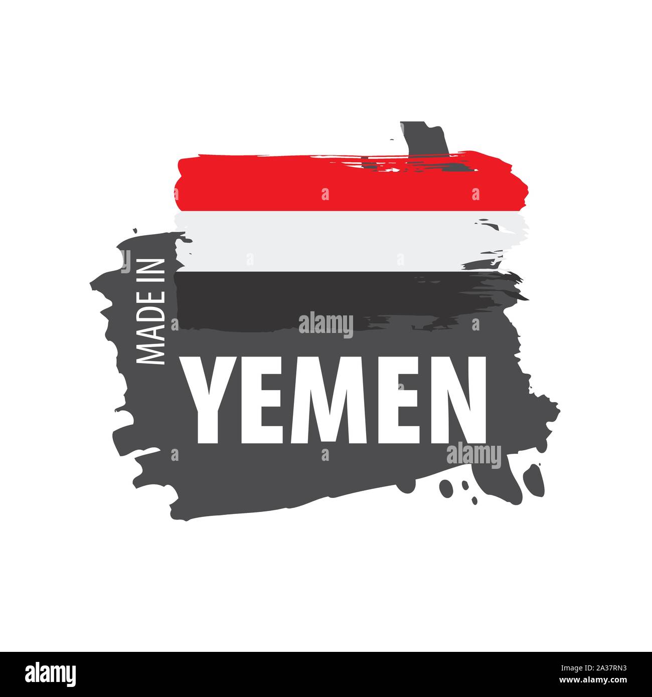 Yemeni flag, vector illustration on a white background Stock Vector ...