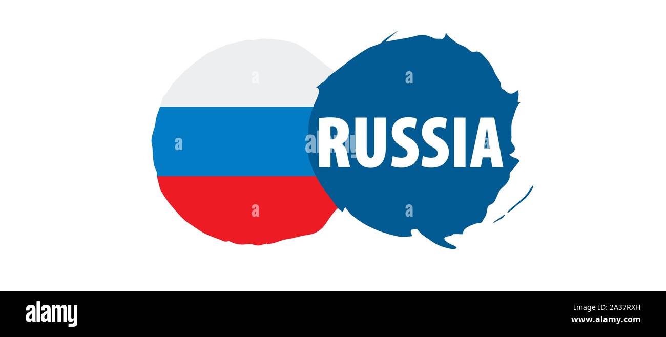 Russia flag, vector illustration on a white background Stock Vector ...