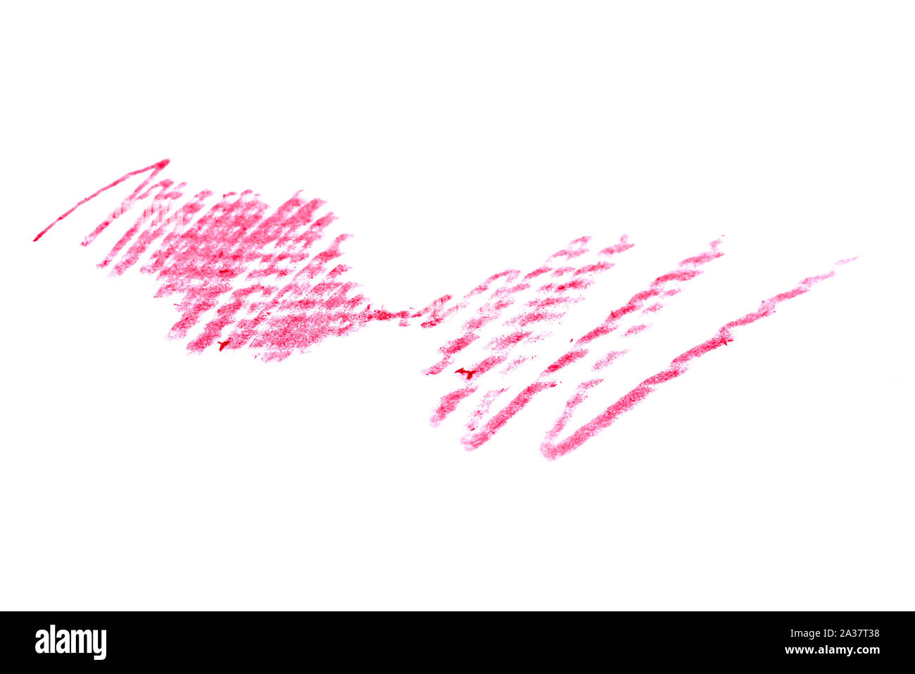 Red lipstic strip isolated on white background Stock Photo - Alamy
