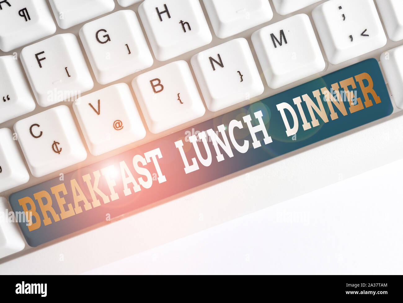 Text sign showing Breakfast Lunch Dinner. Business photo text eating ...