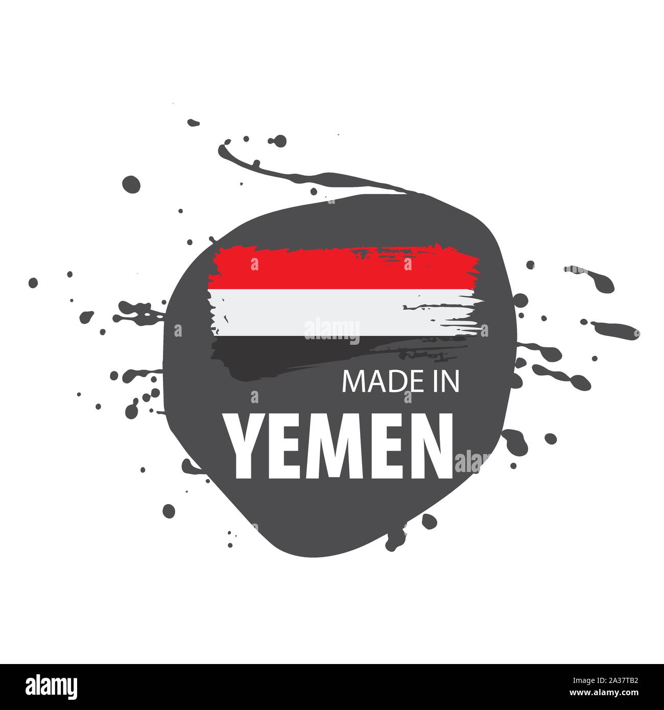 Yemeni flag, vector illustration on a white background Stock Vector ...