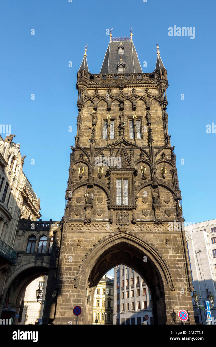 Prague Powder Tower Czech Republic Stock Photo - Alamy