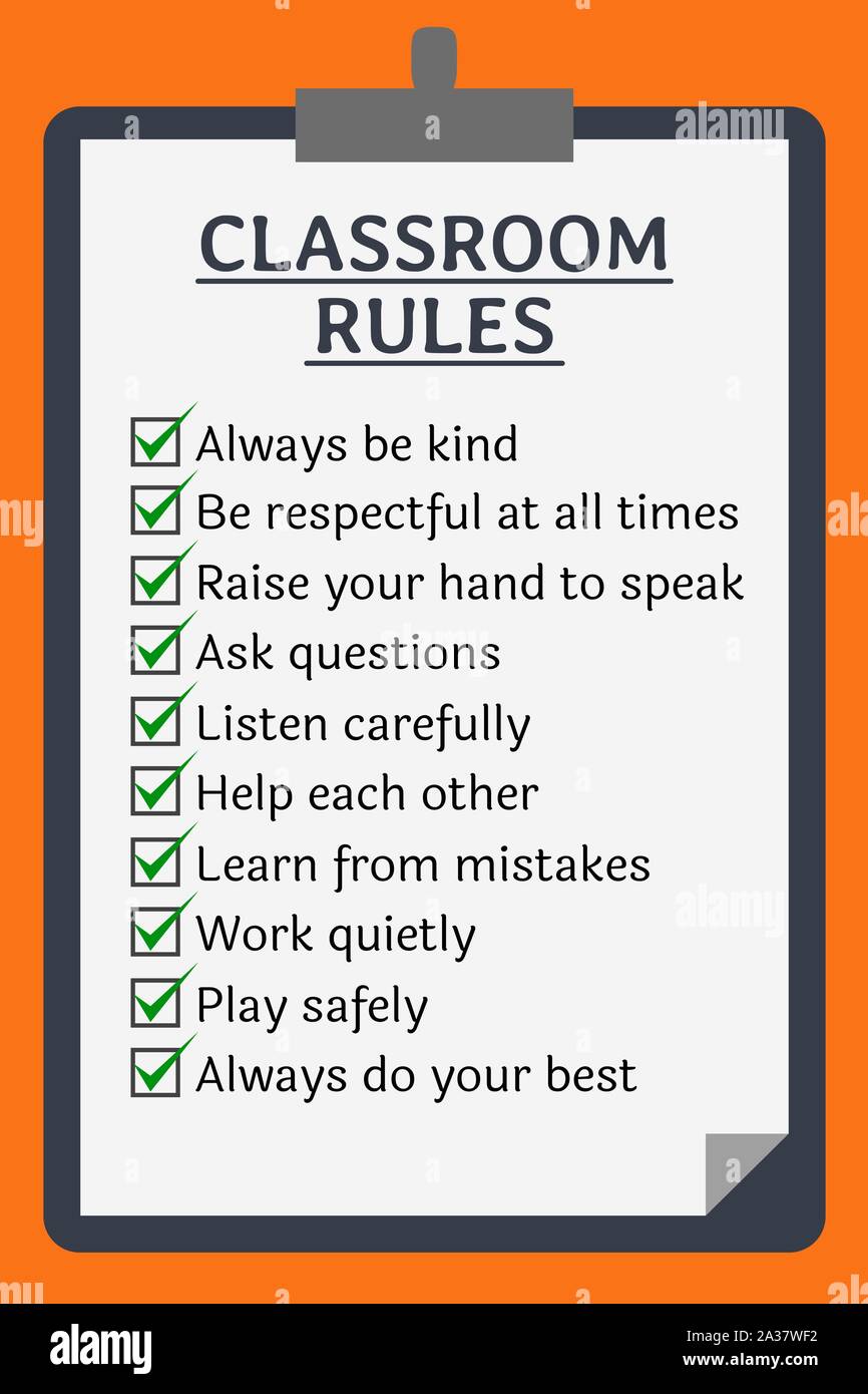 Classroom Rules For Math Class