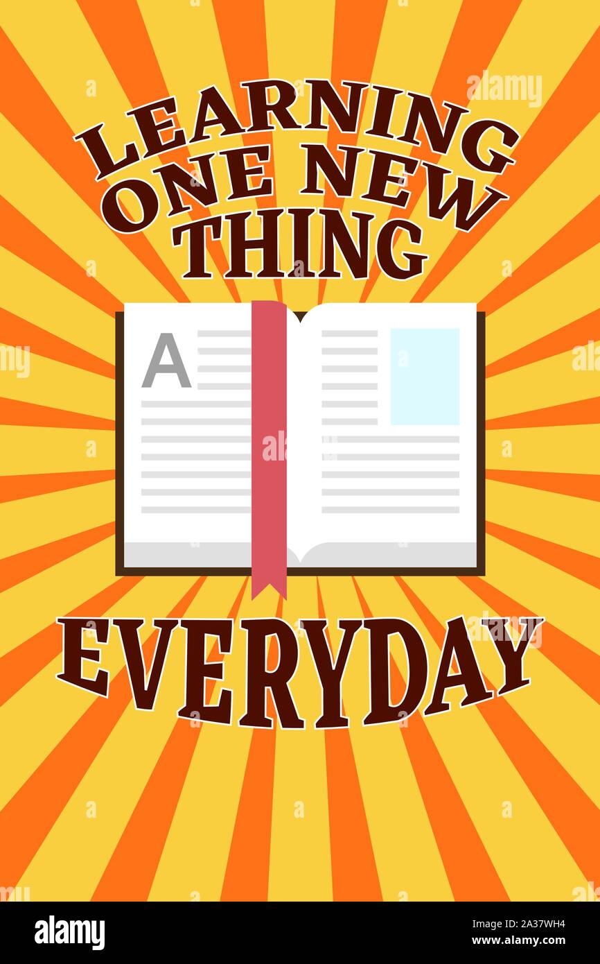 Motivational education poster. Learning one new thing everyday. Over ...