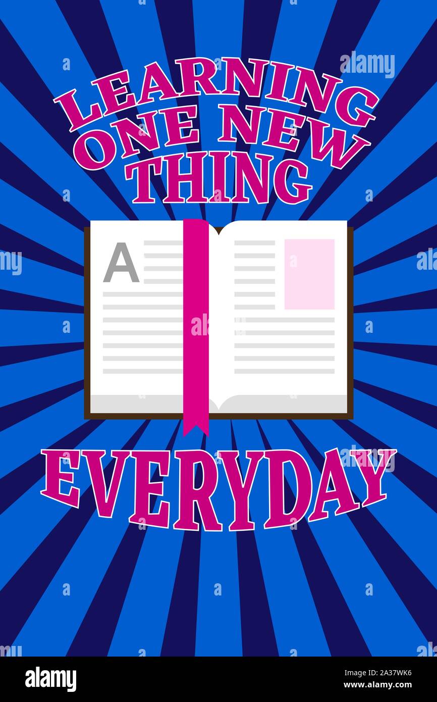 Motivational education poster. Learning one new thing everyday. Over ...