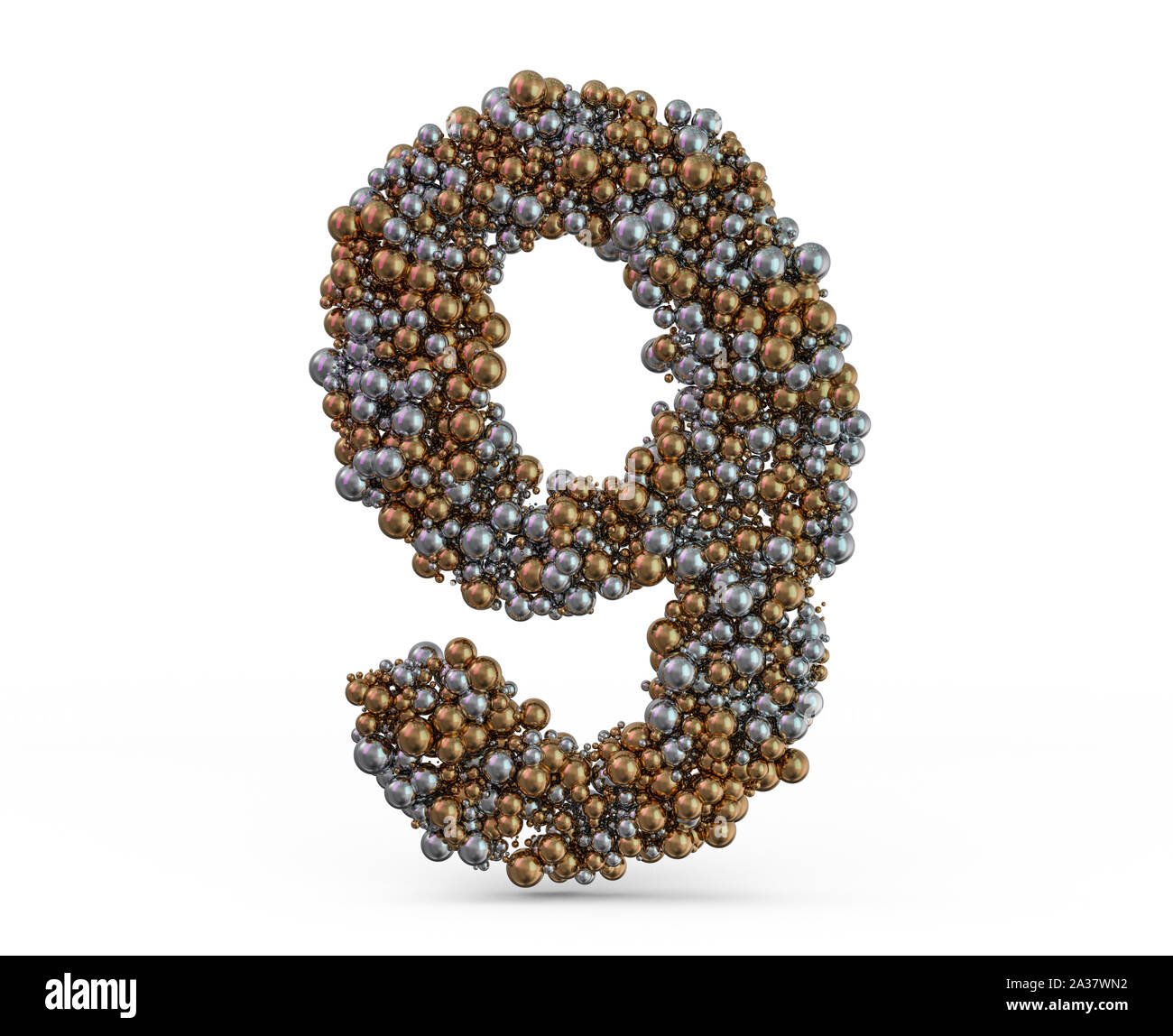 Golden number nine on hi-res stock photography and images - Alamy