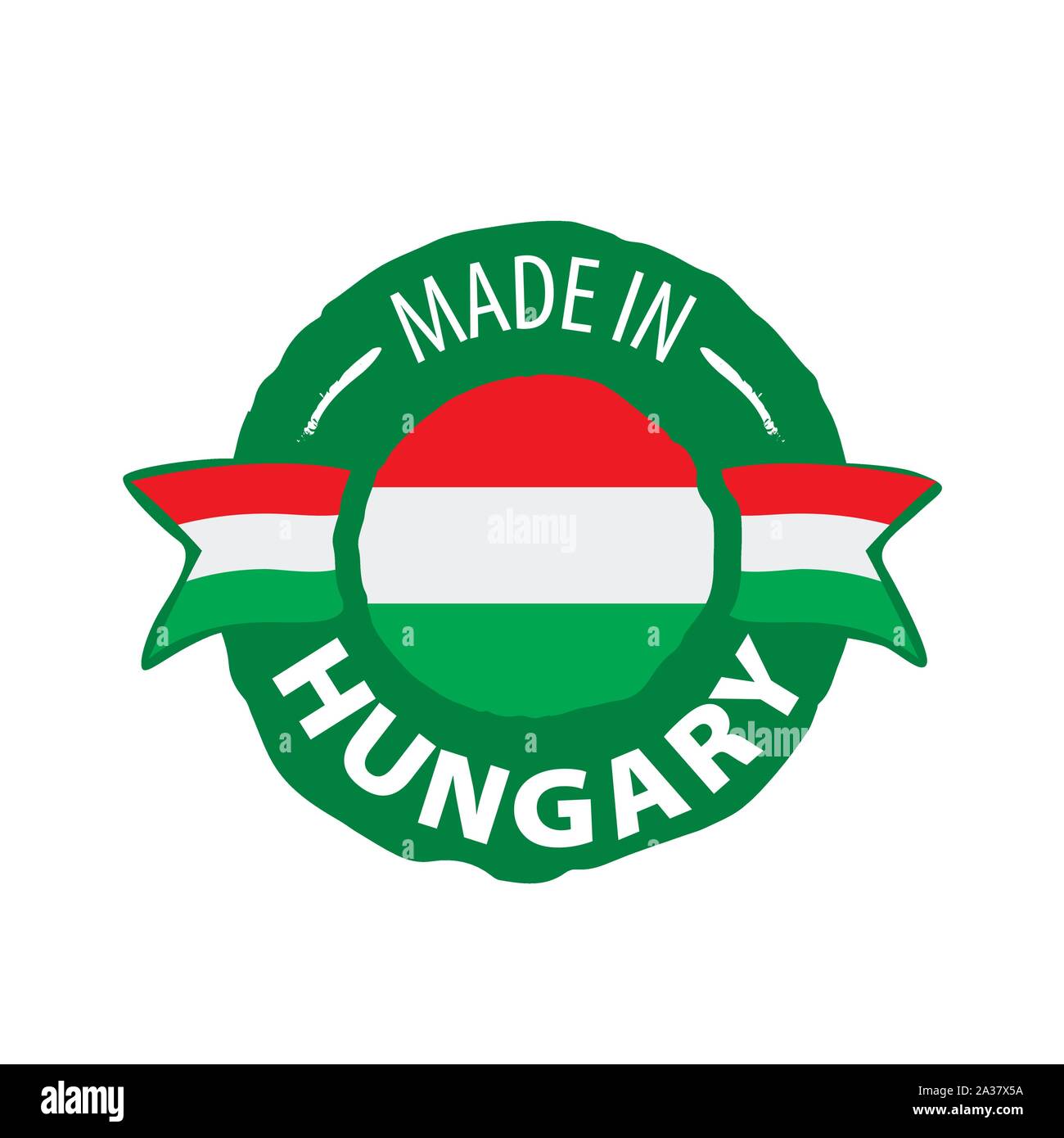 Hungary flag, vector illustration on a white background Stock Vector ...