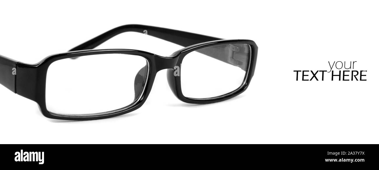 Eyeglasses with the copy space Stock Photo - Alamy