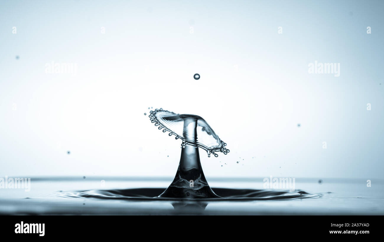 water drop collision. Water splash Stock Photo - Alamy