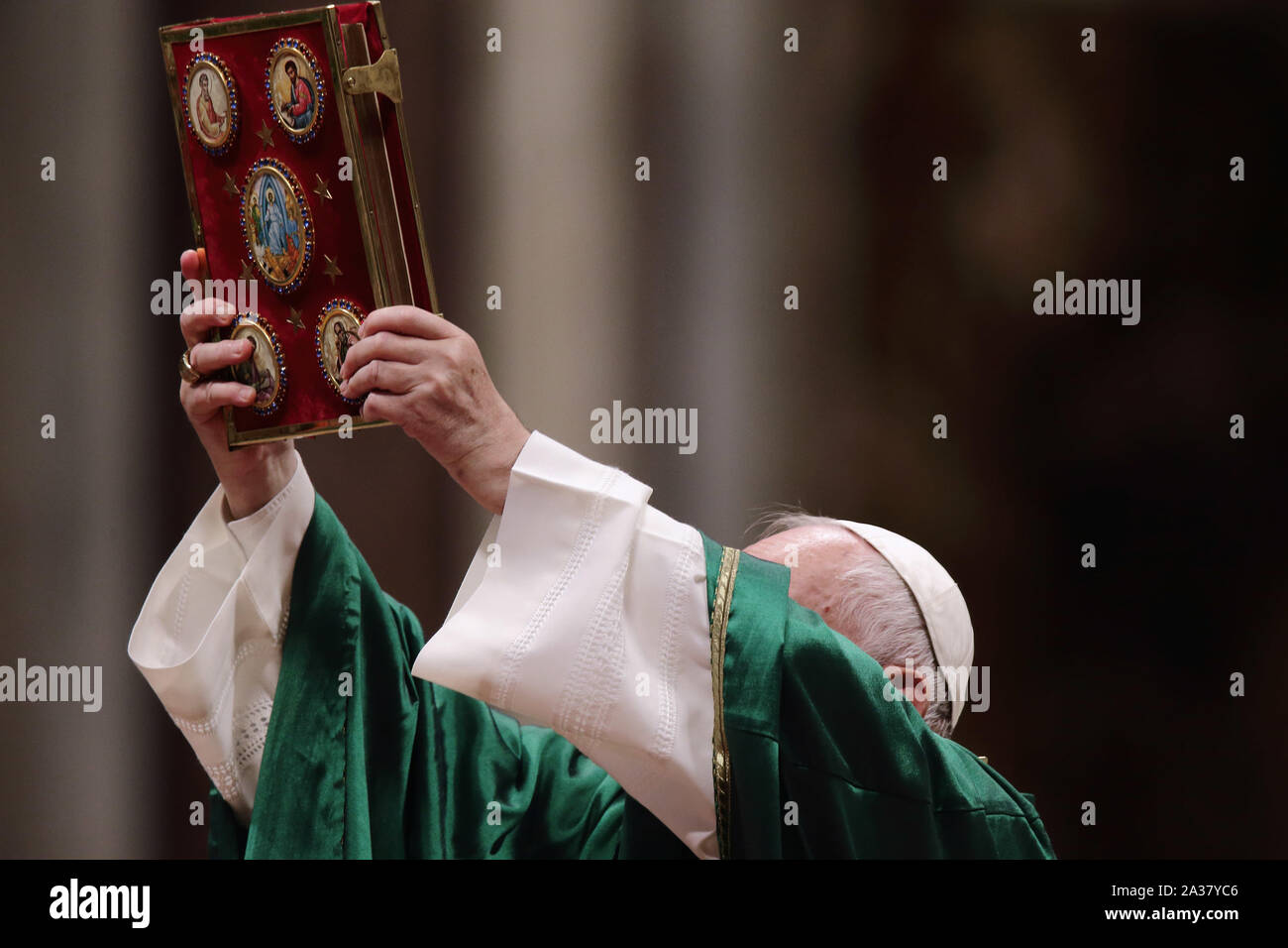 Vatican City, Italy. 6th Oct 2019. POPE FRANCIS during the mass for the ...