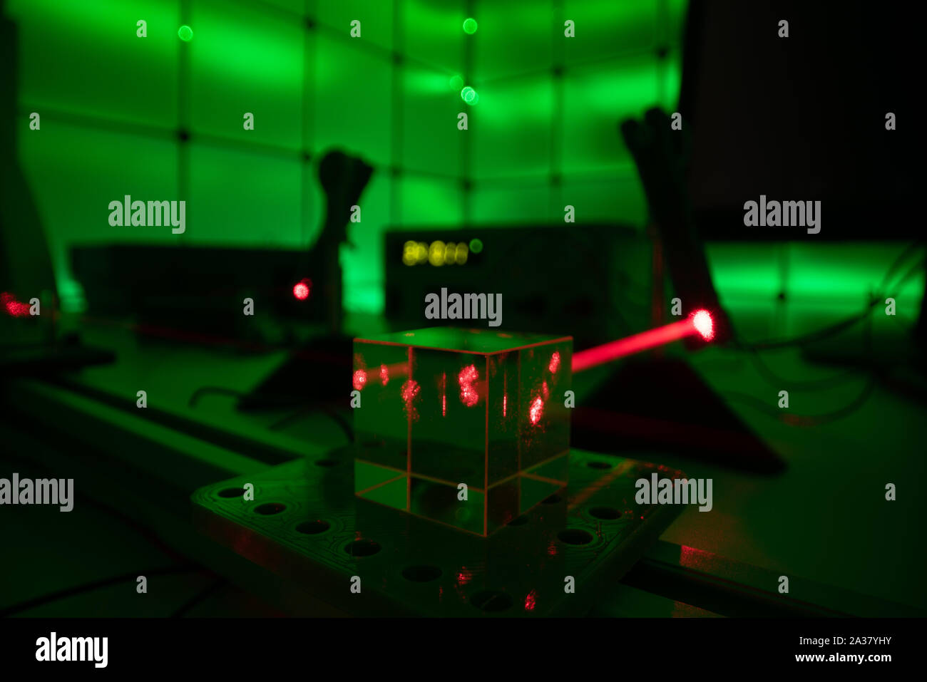 laser beam in optical laboratory Stock Photo - Alamy