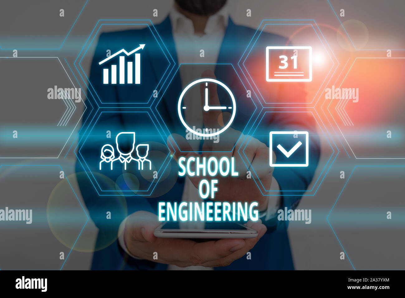 Text sign showing School Of Engineering. Business photo showcasing ...