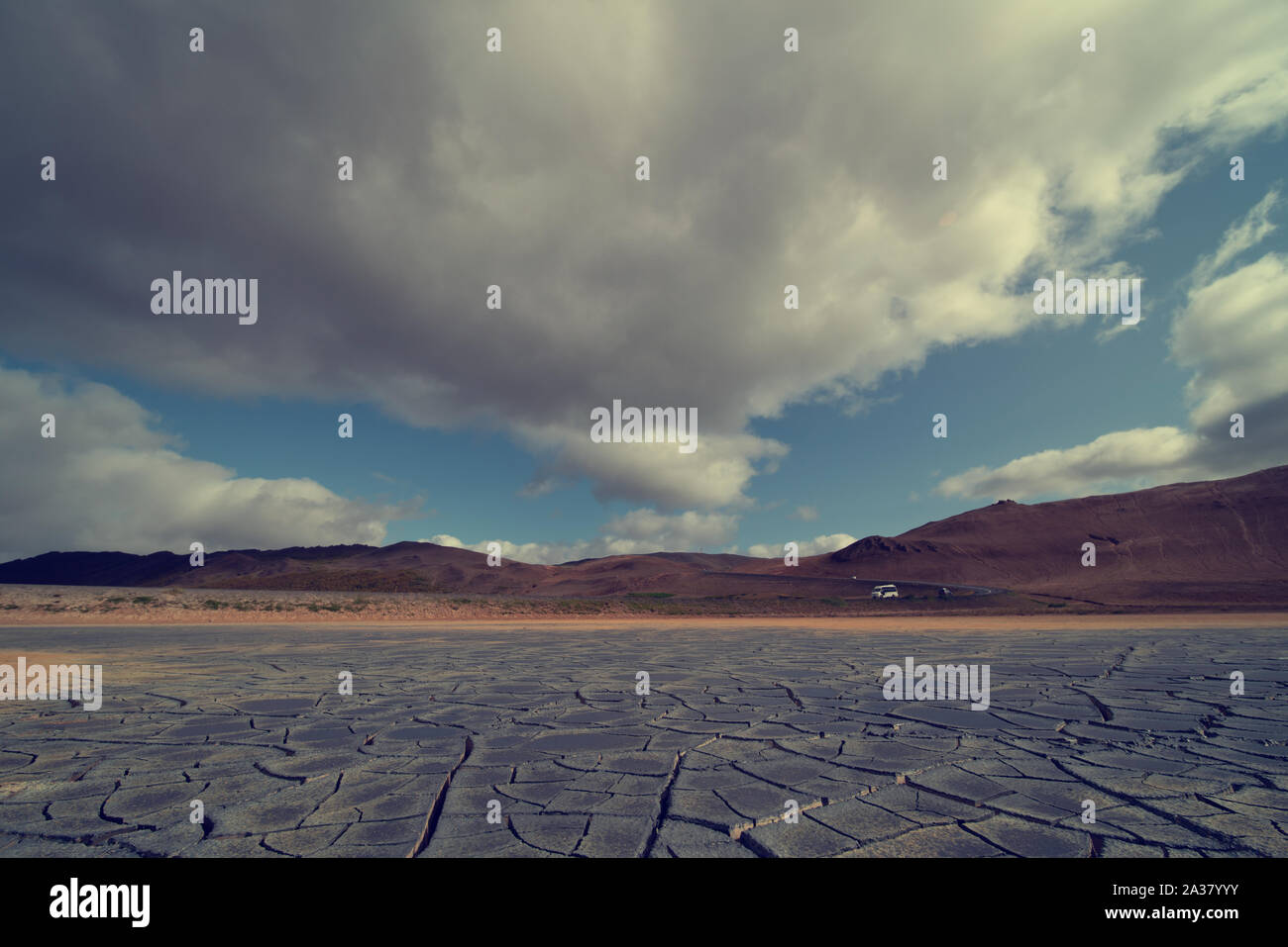 Dried land in the desert. Cracked soil crust Stock Photo - Alamy