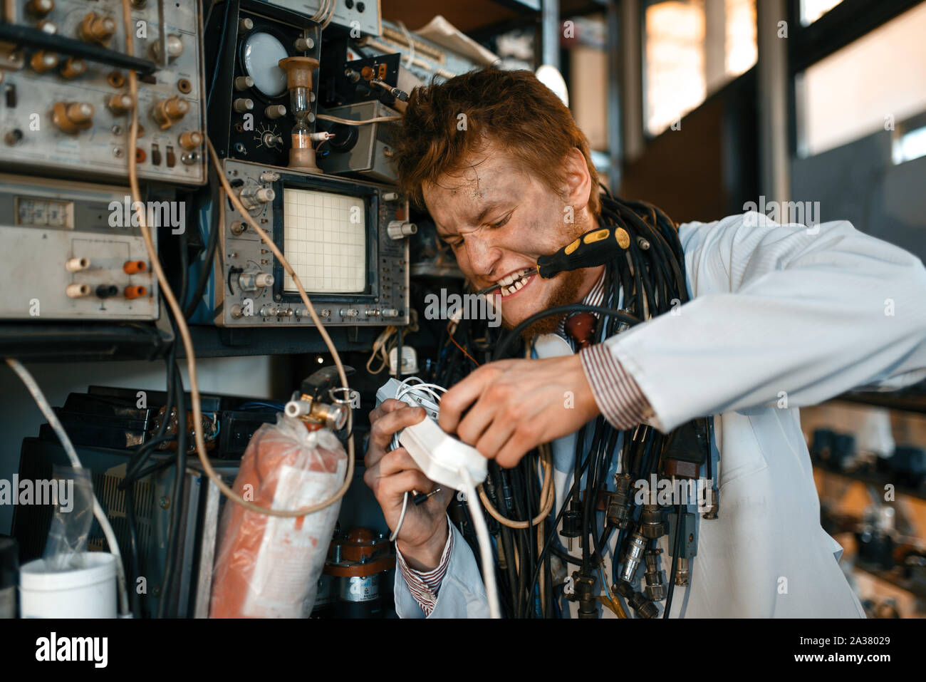 Computer scientist crazy hi-res stock photography and images - Alamy