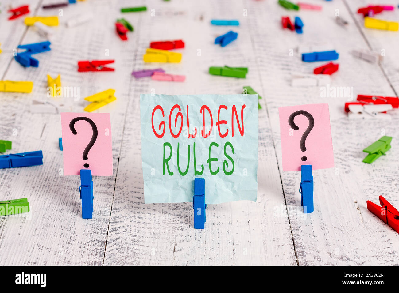 Conceptual hand writing showing Golden Rules. Concept meaning basic ...