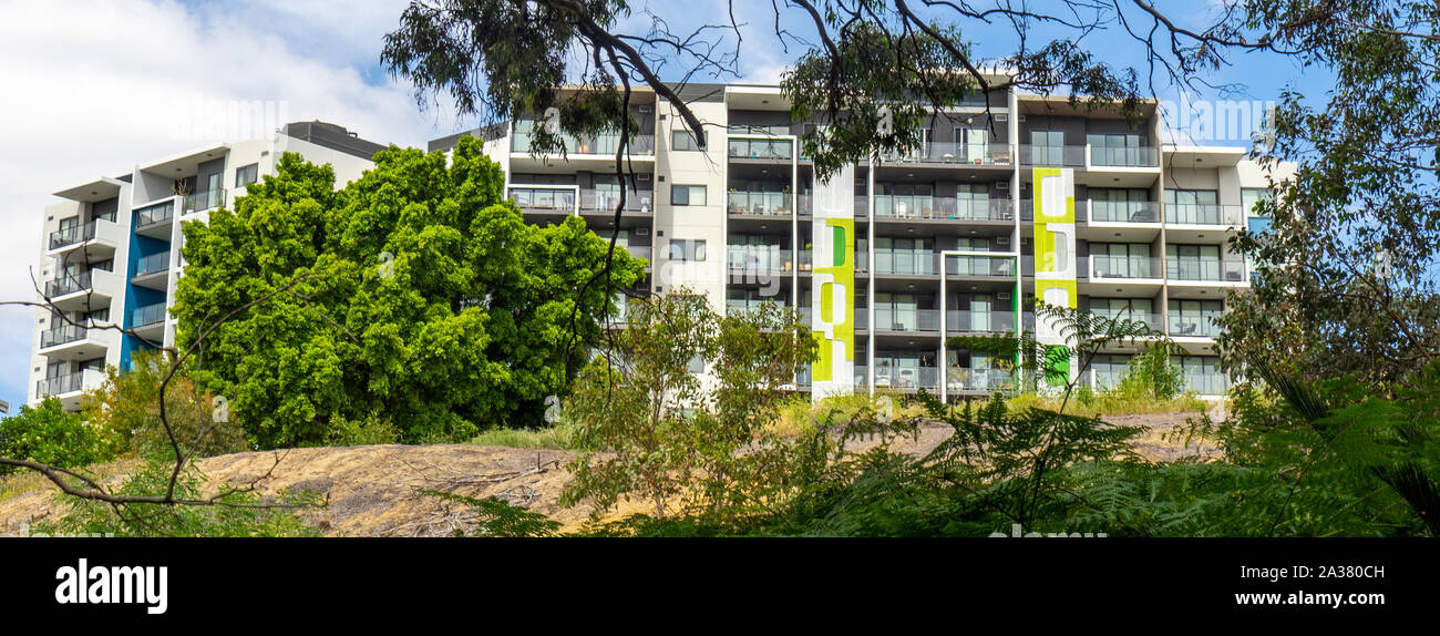 High Rise apartment building along the Swan River Perth Western ...