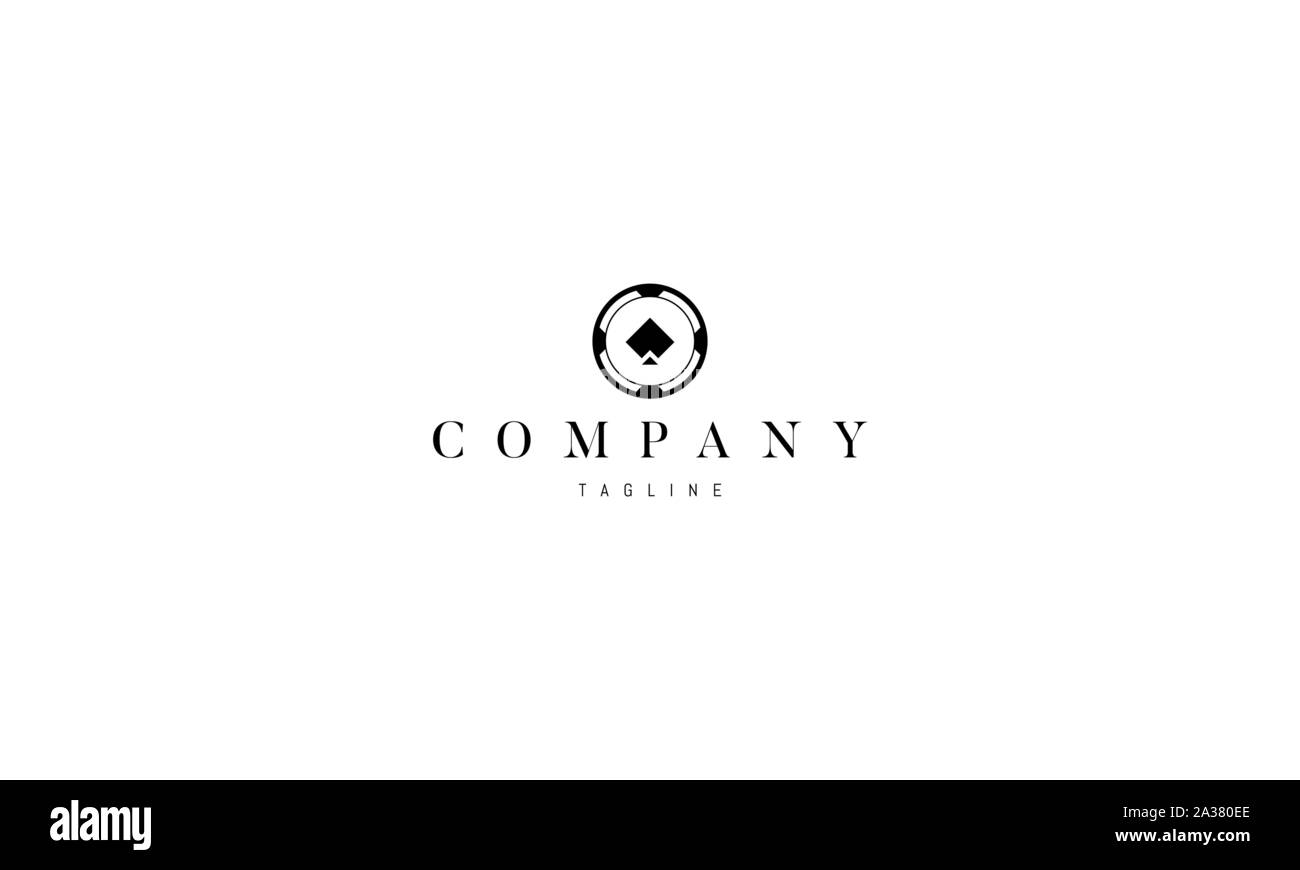 Logo icon chips game Black and White Stock Photos & Images - Alamy