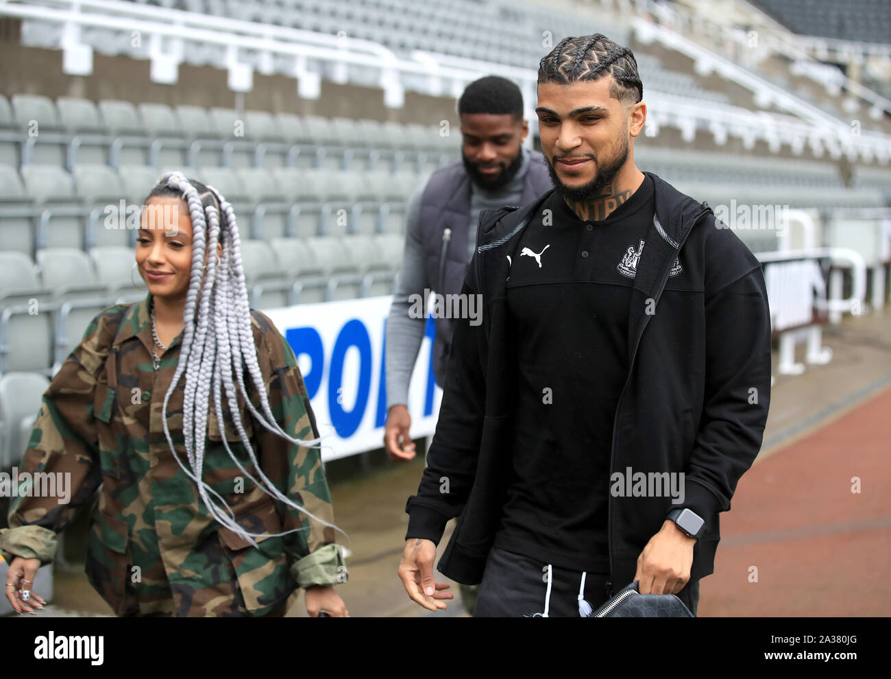 Crystal Ann Rod and Newcastle United's DeAndre Yedlin arriving the ...