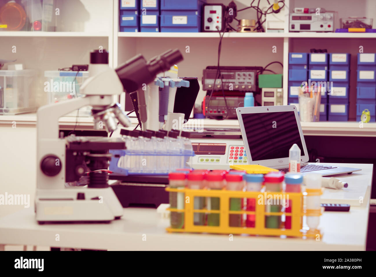 Scientific microscope in the laboratory of forensics Stock Photo - Alamy