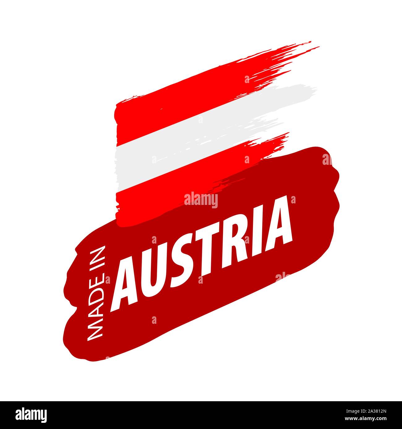 Austria flag, vector illustration on a white background Stock Vector ...