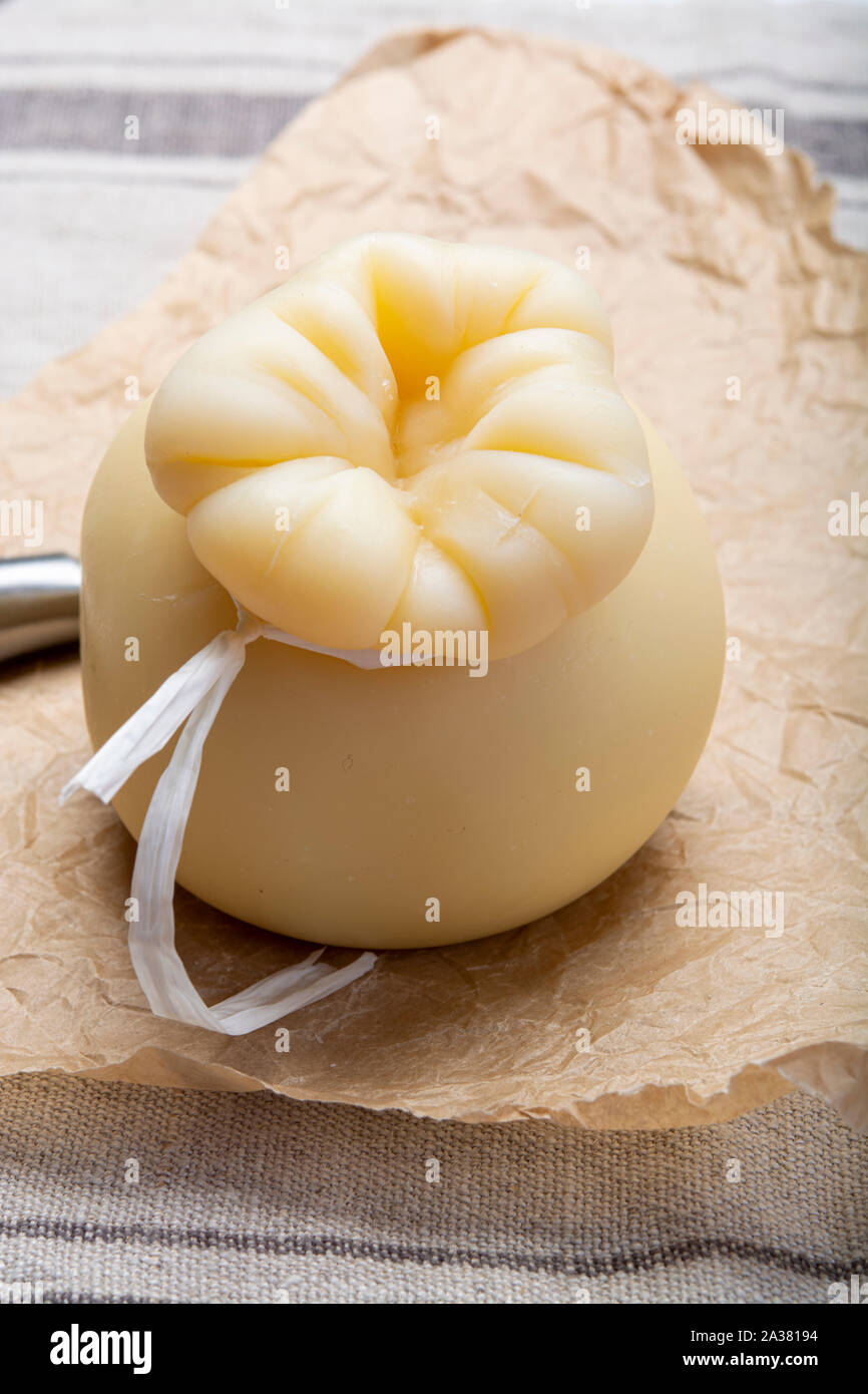 Cheese collection, Italian provolone or provola caciocavallo hard ...